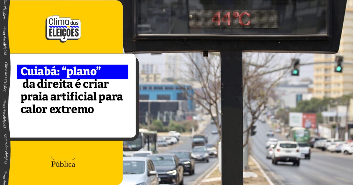 Cuiabá: “plano” da direita é criar praia artificial para calor extremo